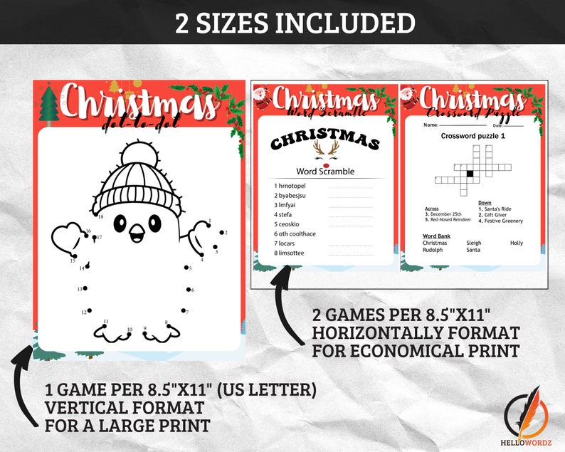 35 Activity Christmas Pages Printable Game Bundle for Kids, Activities ...