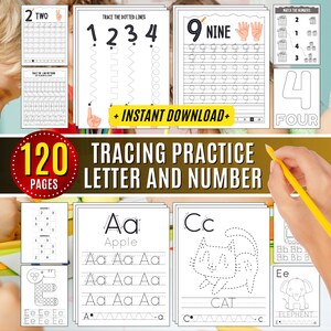 Tracing Workbook: Letters, Numbers, Shapes - Handwriting Practice ...