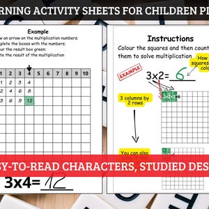 Multiplication Arrays Worksheets as Repeated Addition Coloring ...