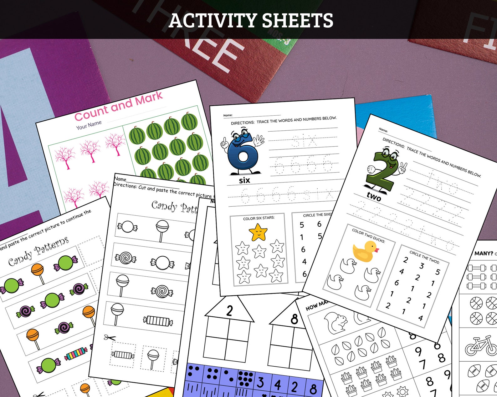 Counting to 10 Worksheet Math Kindergarten, Let's Count and Color for ...