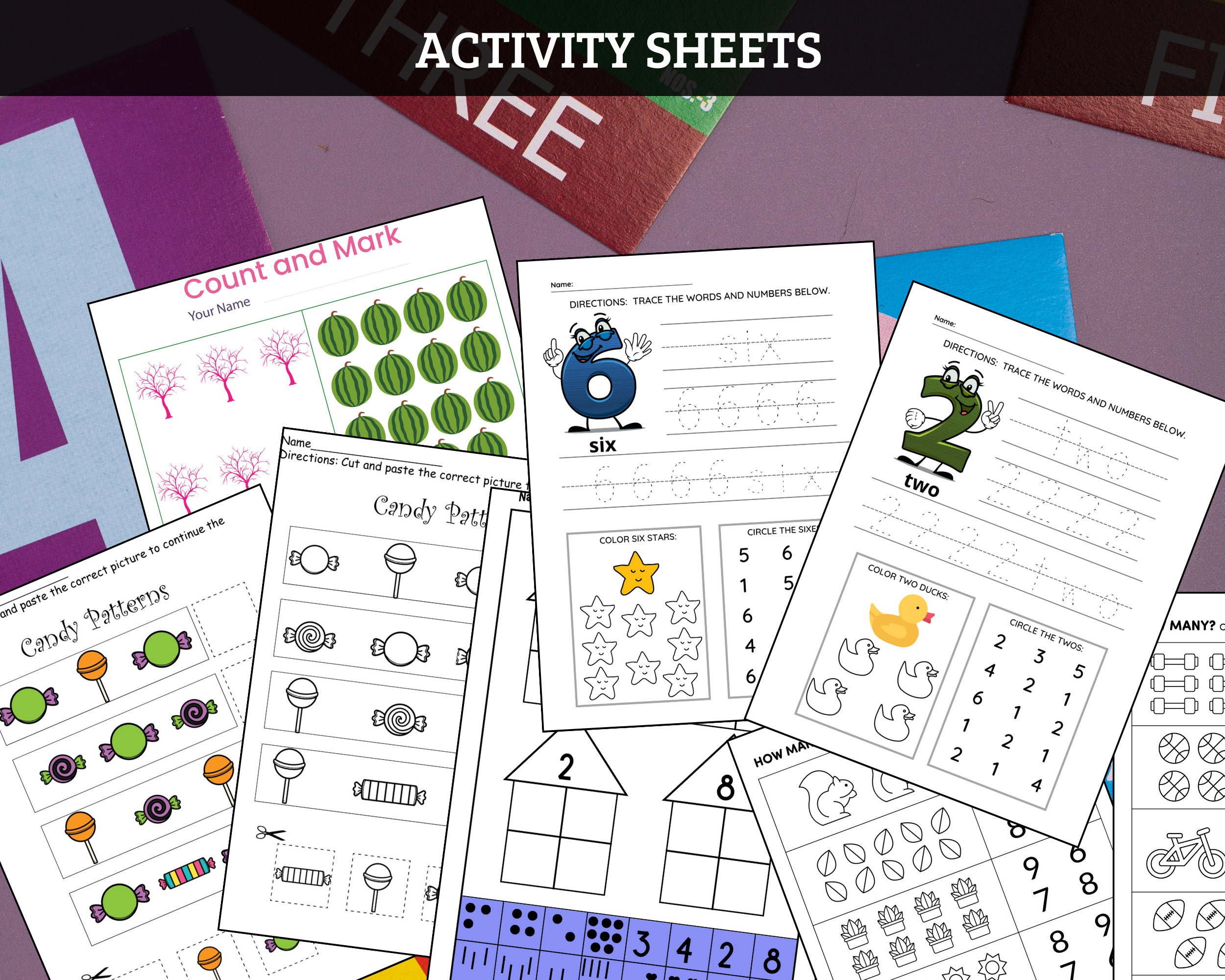 Counting to 10 Worksheet Math Kindergarten, Let's Count and Color for ...
