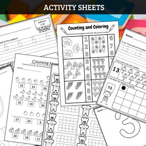 Kindergarten Math Worksheets Number, Learning Counting 1 to 20 Math ...