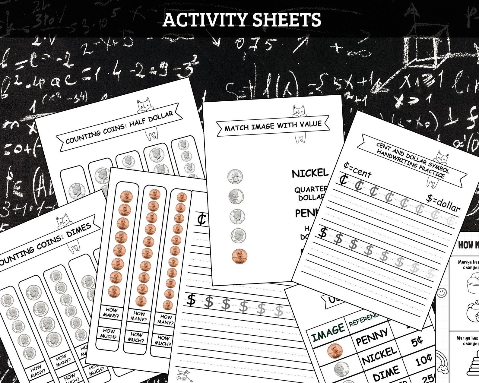 Worksheet Financial Literacy for Kids, Classroom Money Activity ...
