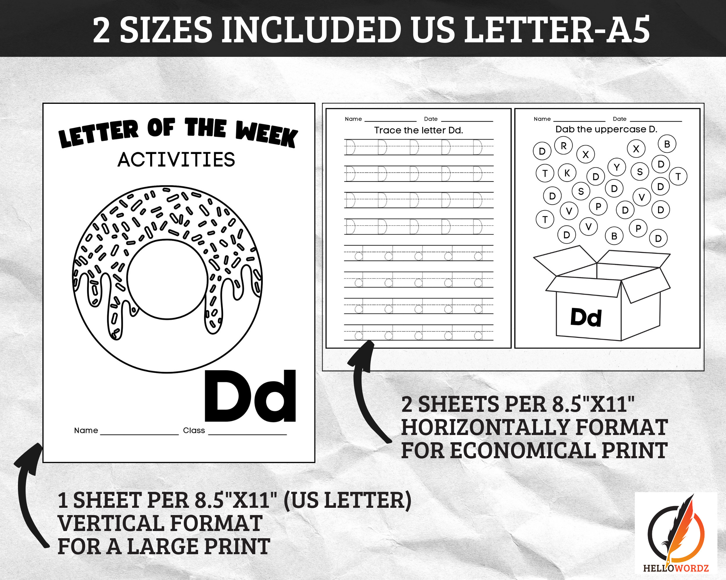 Letters Worksheets Recognition Alphabet Preschool Activity Tracing ...