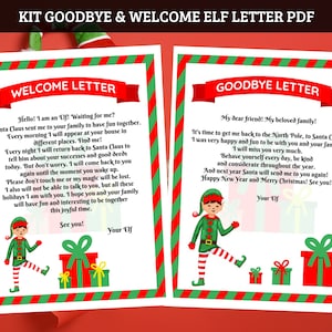 Kit Elf Letter Arrival Printable, Goodbye Elf Welcome Letter Santa ...