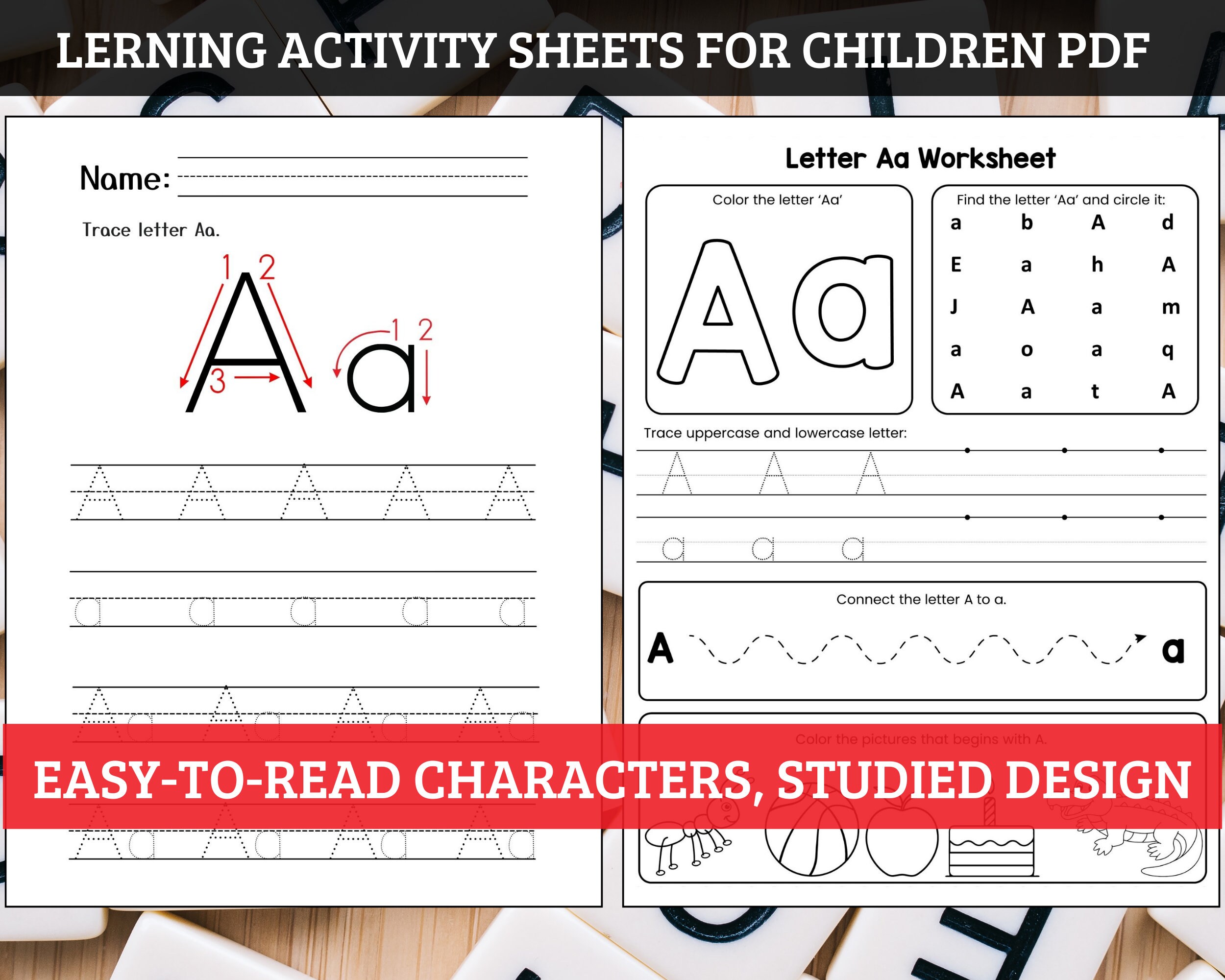 Preschool Letter A Worksheet Tracing Letters of Week Pre-k Activity ...