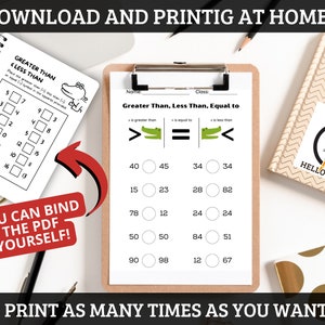 Greater Than Less Than Alligator Equal to Worksheets Comparing Numbers ...