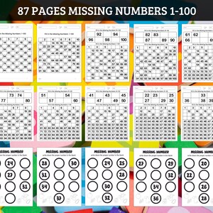 Missing Numbers Worksheets Counting Practice Number, Early Childhood ...