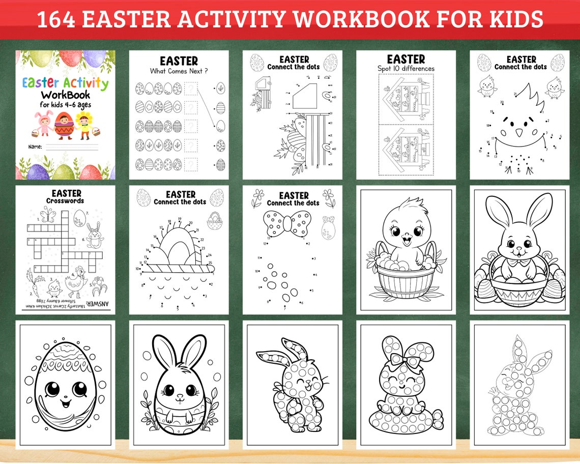 Easter Activity Book Coloring Pages Worksheets, Easter Activities for ...