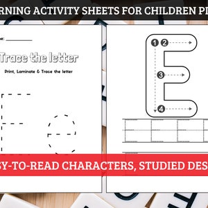 Letter Tracing Guide Worksheets Alphabet Tracing Sheets Abc, Printable ...