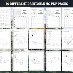 Dinosaur Game Printable Bundle, Dinosaur Activity Pages, Dinosaur ...