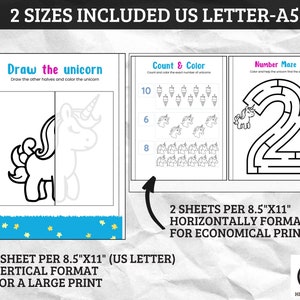 Unicorn Activity Worksheets Letter Alphabet Coloring Unicorn Number ...