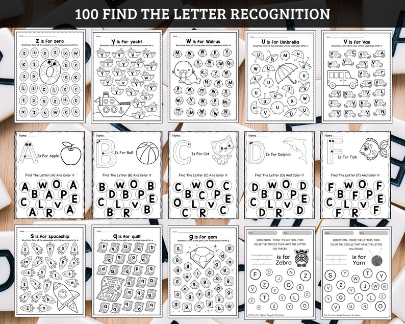 Find the Letter Alphabet ABC Letter Search Worksheet Activity ...