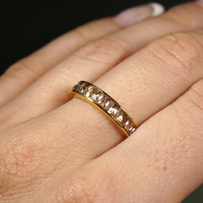 Traditional Thai Style Ring 18ky, Rose Cut Diamonds - Etsy