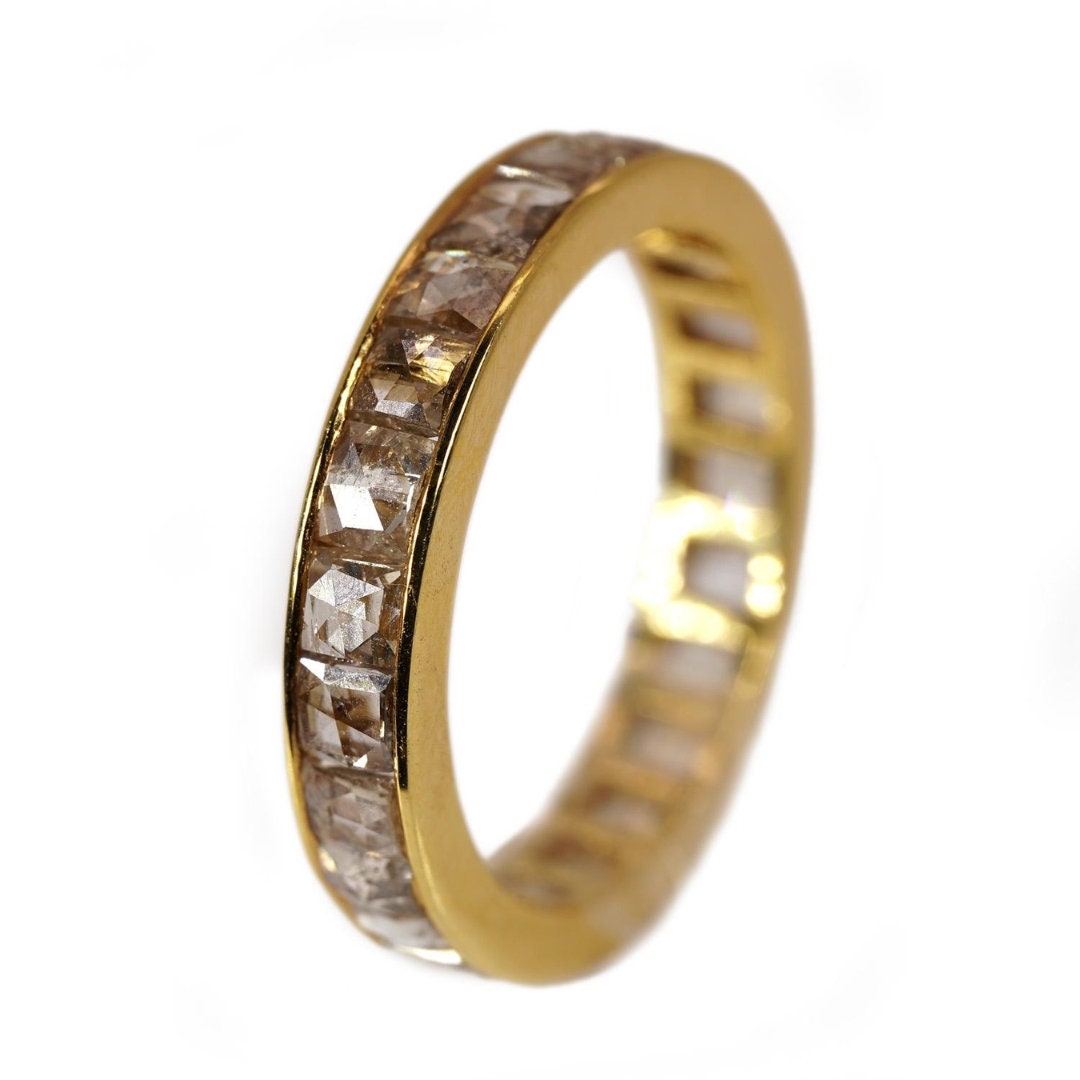 Traditional Thai Style Ring 18ky, Rose Cut Diamonds - Etsy