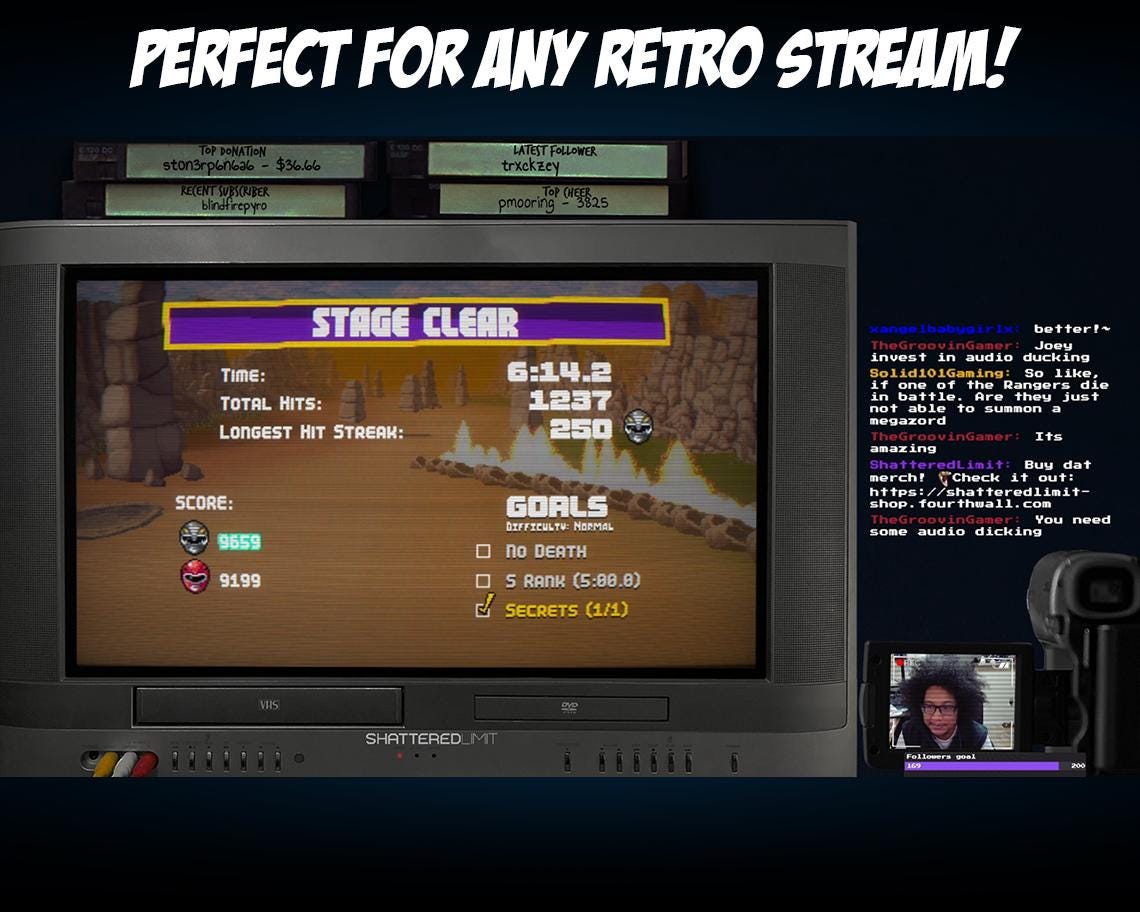 Retro CRT TV Streamer Pack: Animated Twitch Overlays, Alerts, Scenes - Etsy