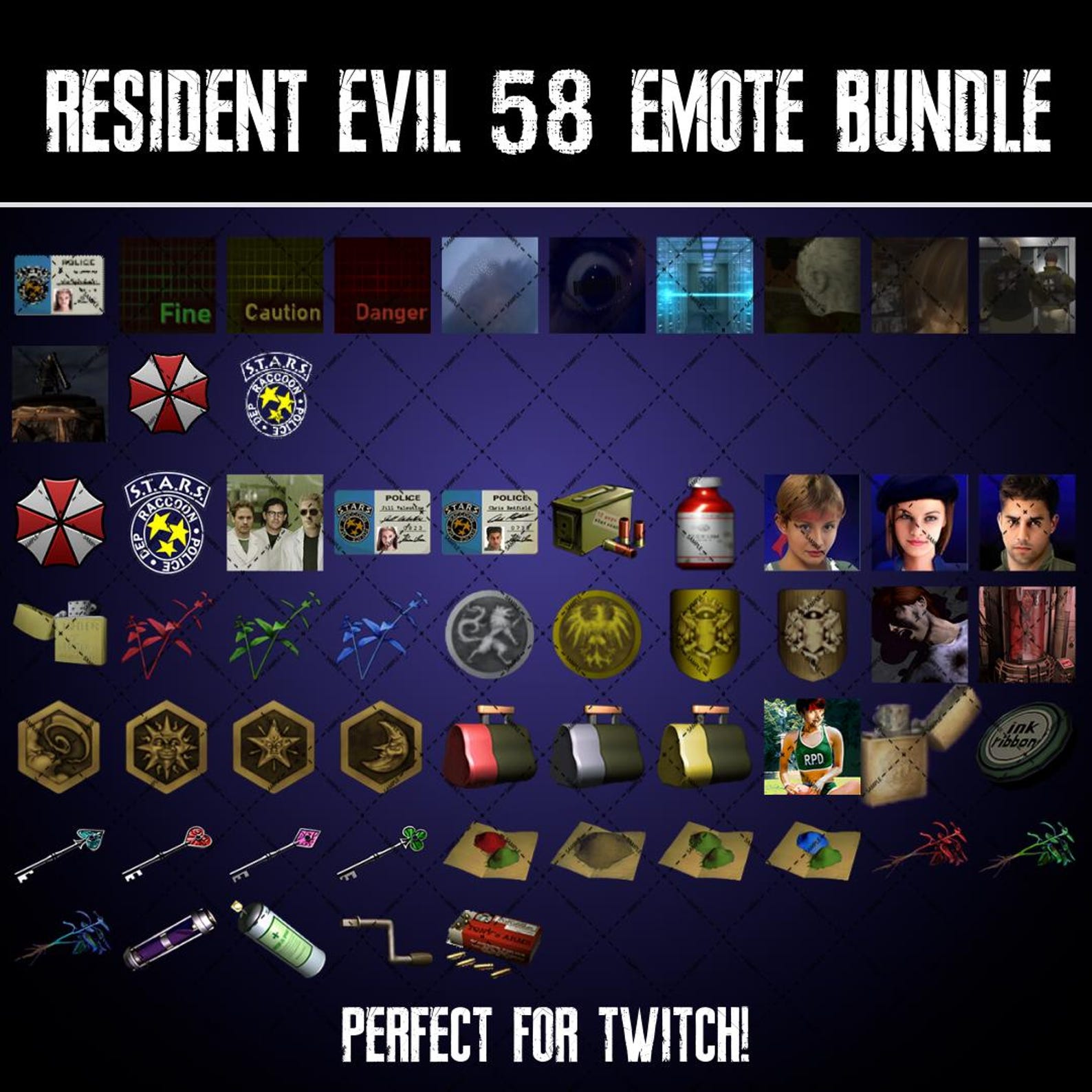 Resident Evil Twitch Emote Bundle (13 Animated & 45 Static!) - Etsy