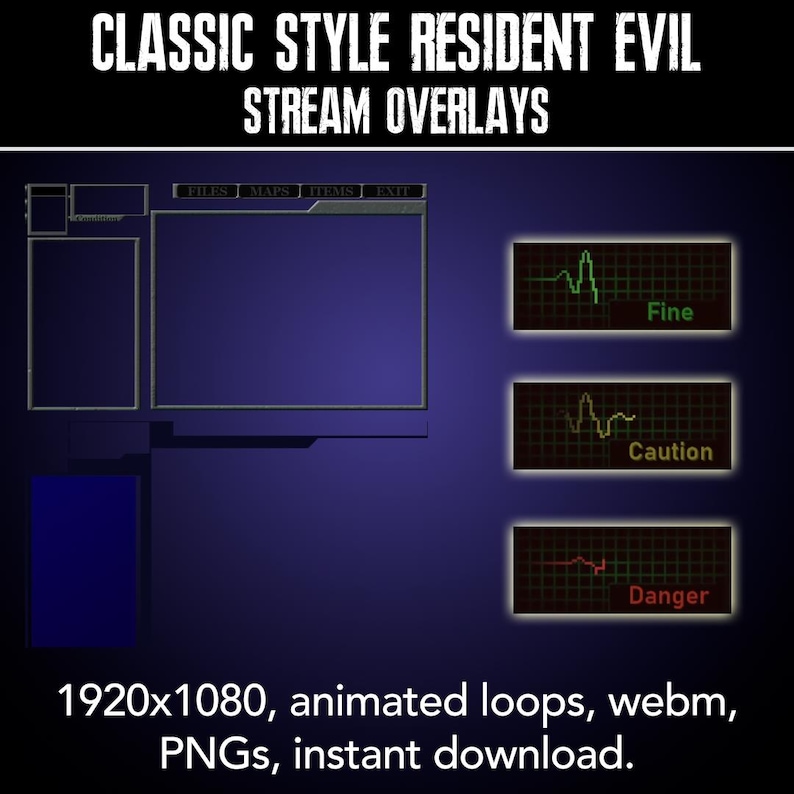 Animated Resident Evil Streaming Overlays - Etsy