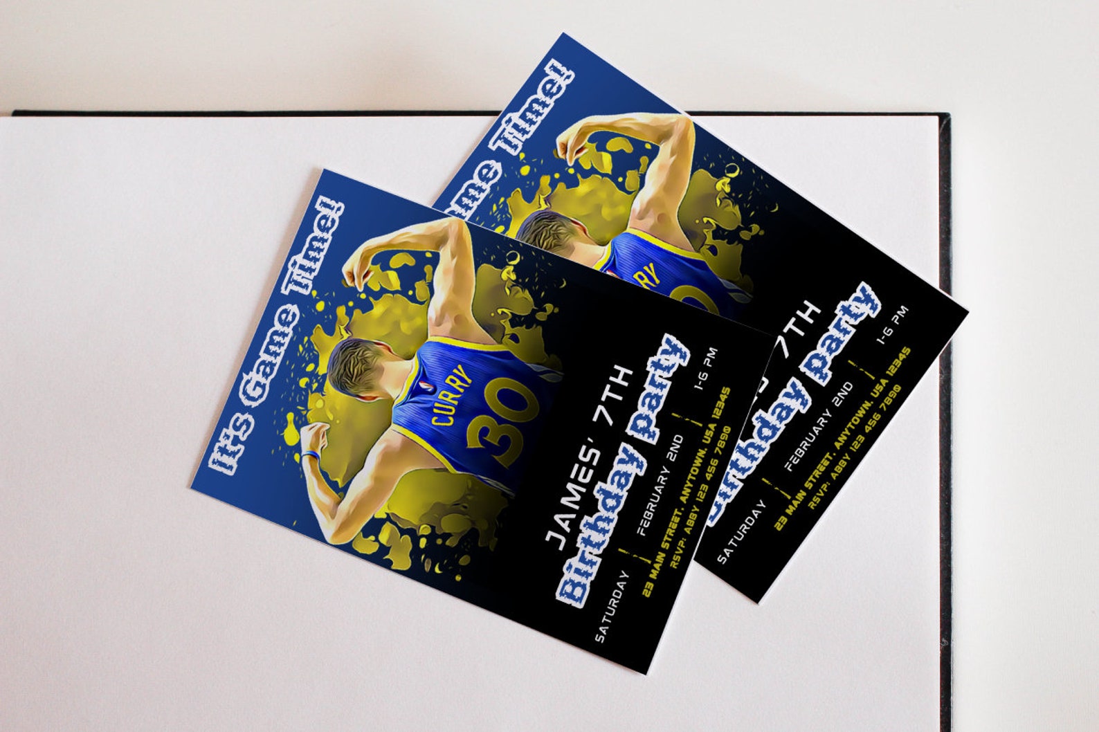 Editable Stephen Curry Birthday Invitation, Steve Curry Invite ...