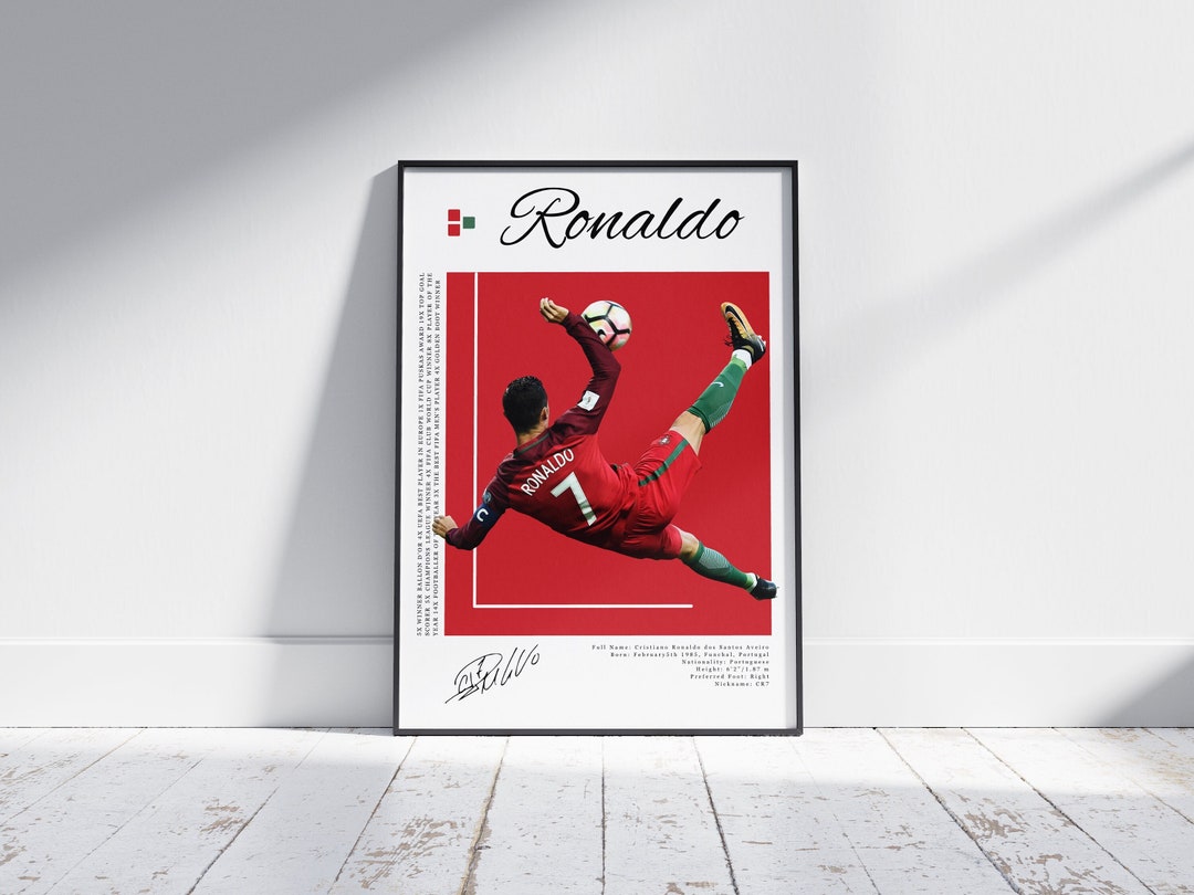 Cristiano Ronaldo Poster Signed Ronaldo Poster Prints Soccer Poster ...