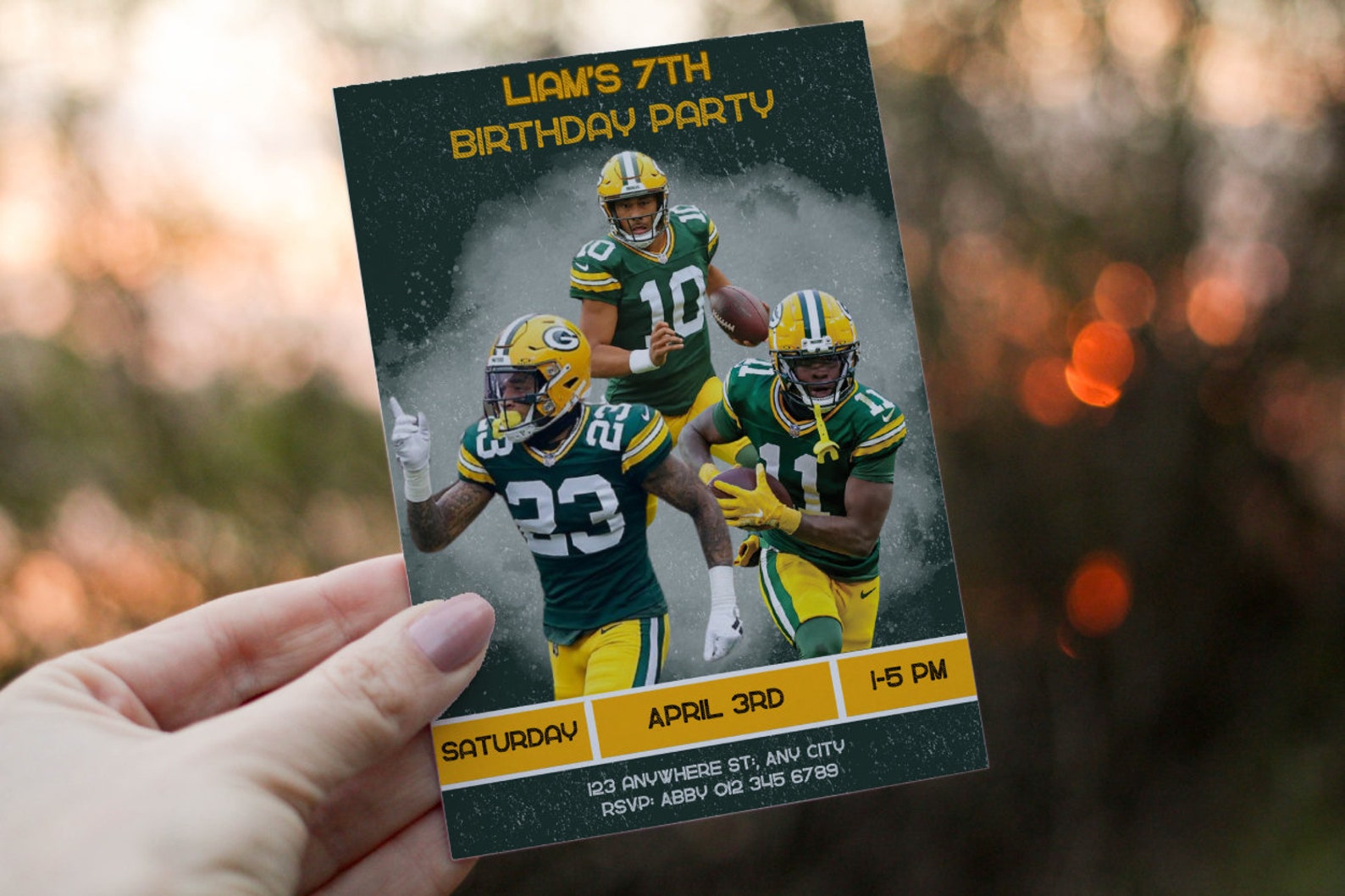 Green Bay Packers Birthday Invitation, Love Alexander Reed Invitation ...