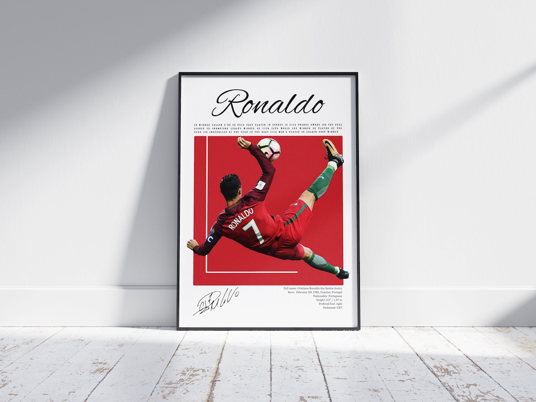 Cristiano Ronaldo Poster Signed Ronaldo Poster Prints Soccer Poster ...