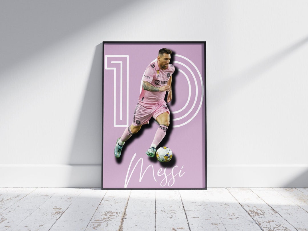 Digital Messi Inter Miami Number Poster, Digital Download, Lionel Messi ...
