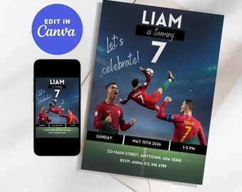 Cristiano Ronaldo Party Invitation - Etsy