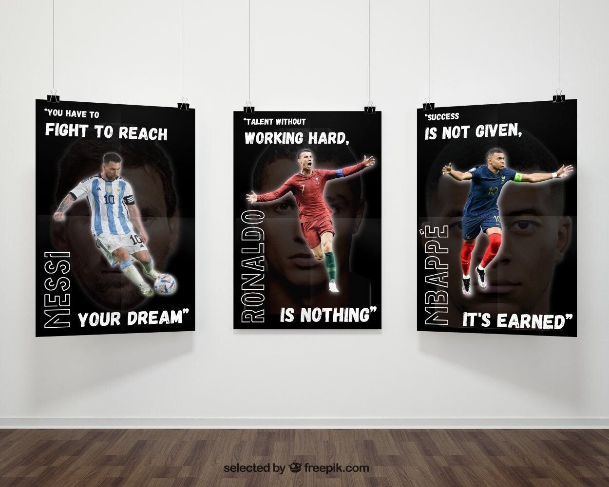 Motivational Soccer Poster Set Soccer Players Posters Soccer Posters ...