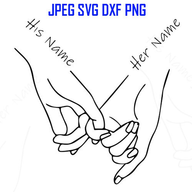 Holding Hands SVG, Pinky Hold, Love, SVG Cut File, Customize With Your ...
