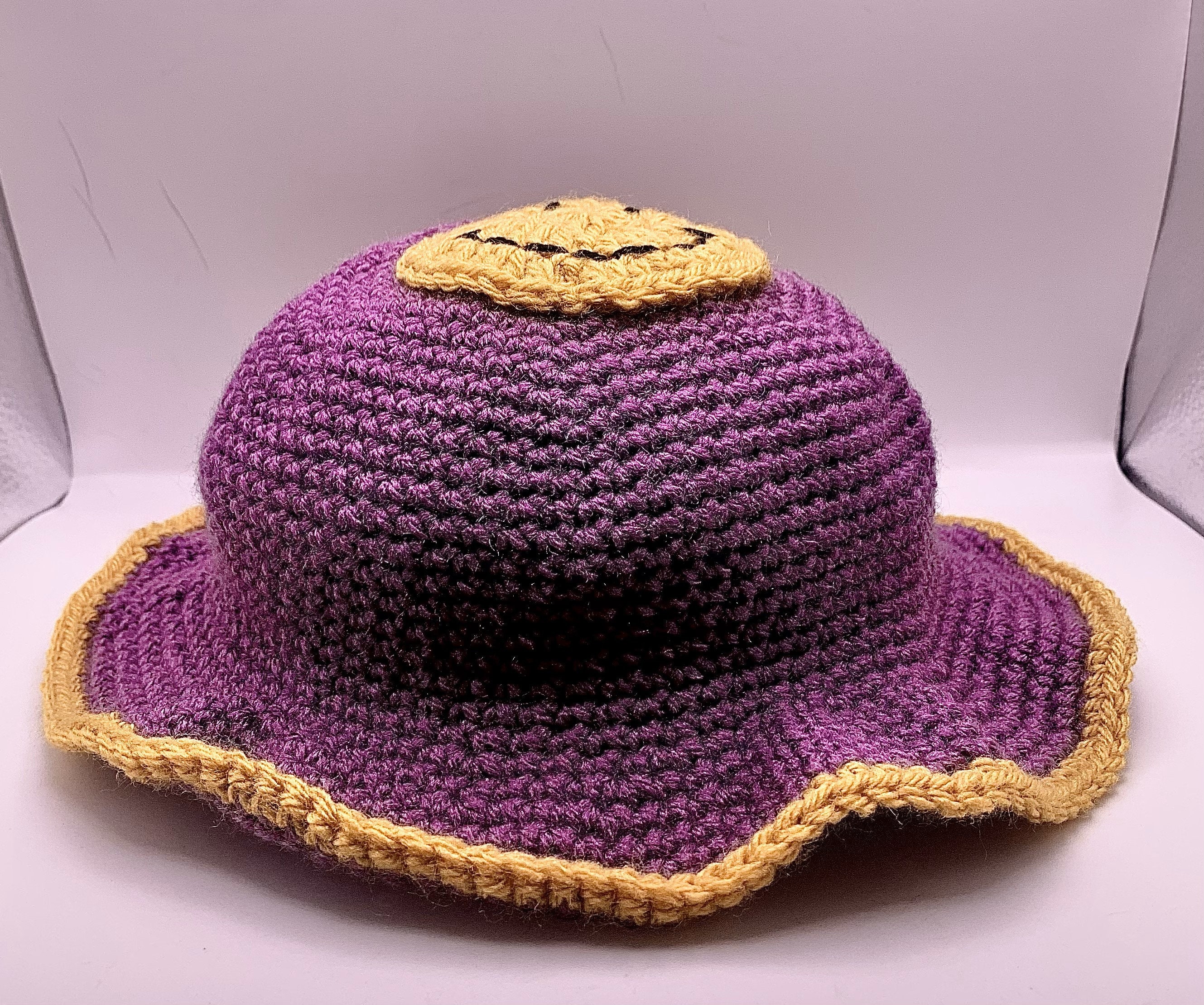 Crocheted Smiley Face Bucket Hat - Etsy