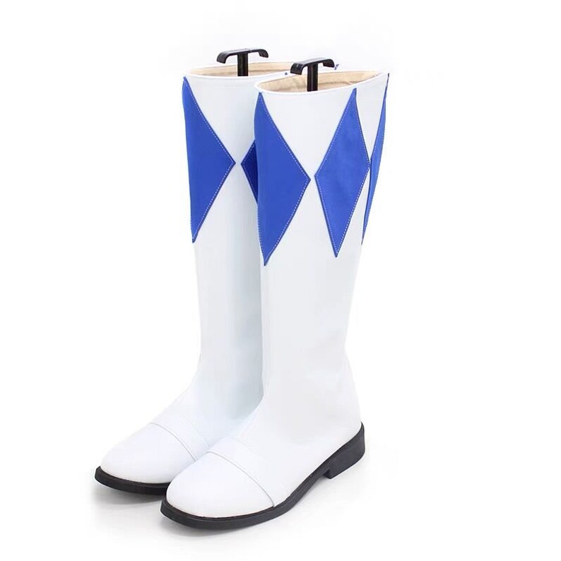 Power Rangers Boots Cosplay Shoes Blue Cosplay Boots Custom Made Hand ...