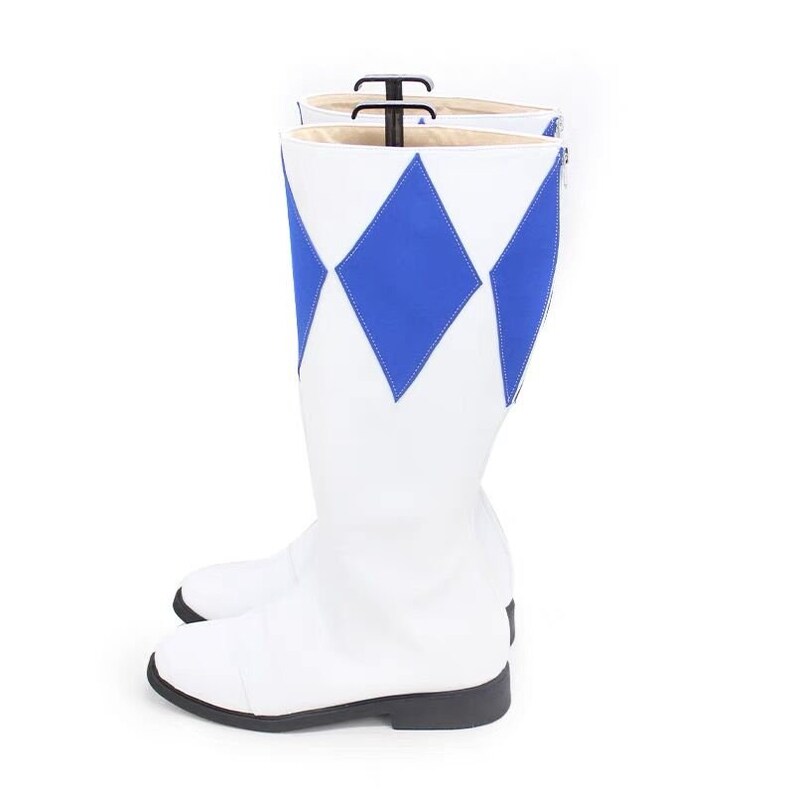 Power Rangers Boots Cosplay Shoes Blue Cosplay Boots Custom Made Hand ...