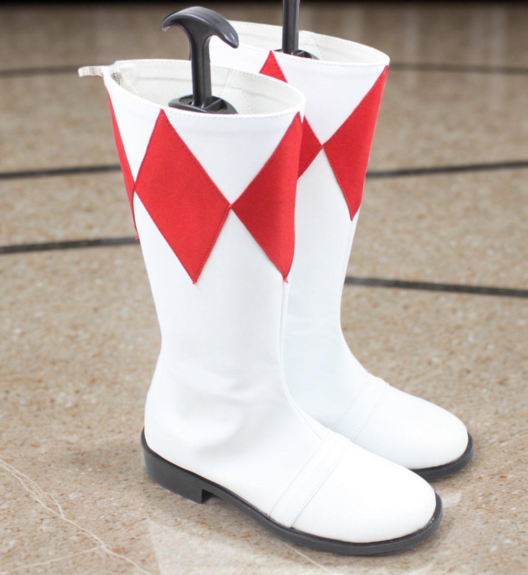 Made to Order Custom Made Hand Made Rangers Boots Cosplay Shoes Red ...