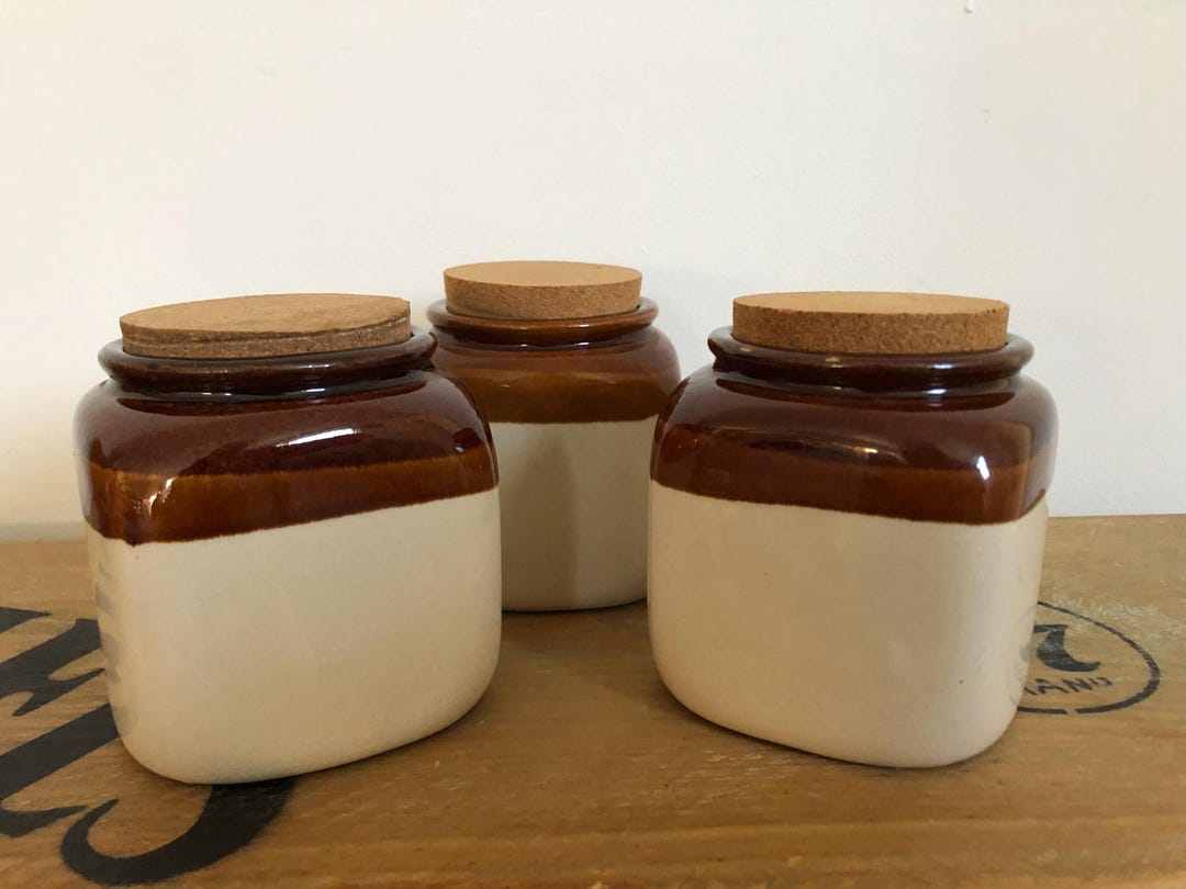 Vintage Stoneware Storage Jars – Made in Taiwan (1970s–1990s) - Etsy