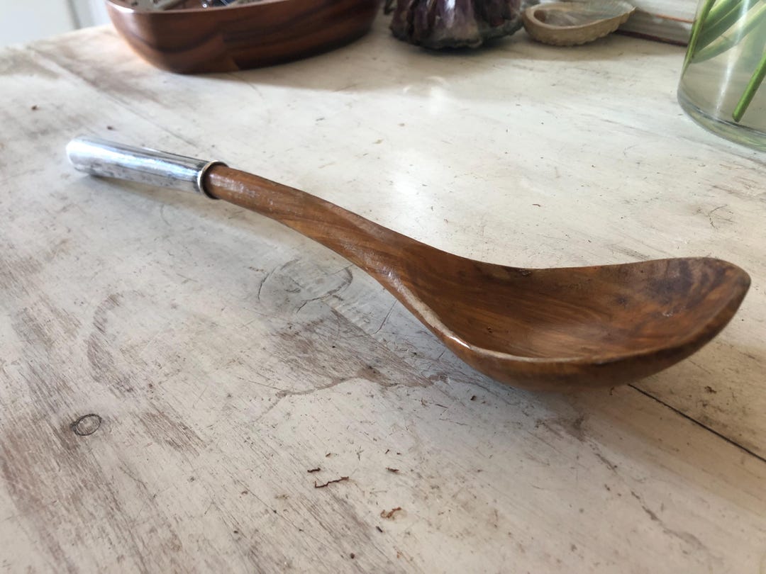 Beautiful Peruvian Wooden Serving Spoon With 925 Silver Handle - Etsy
