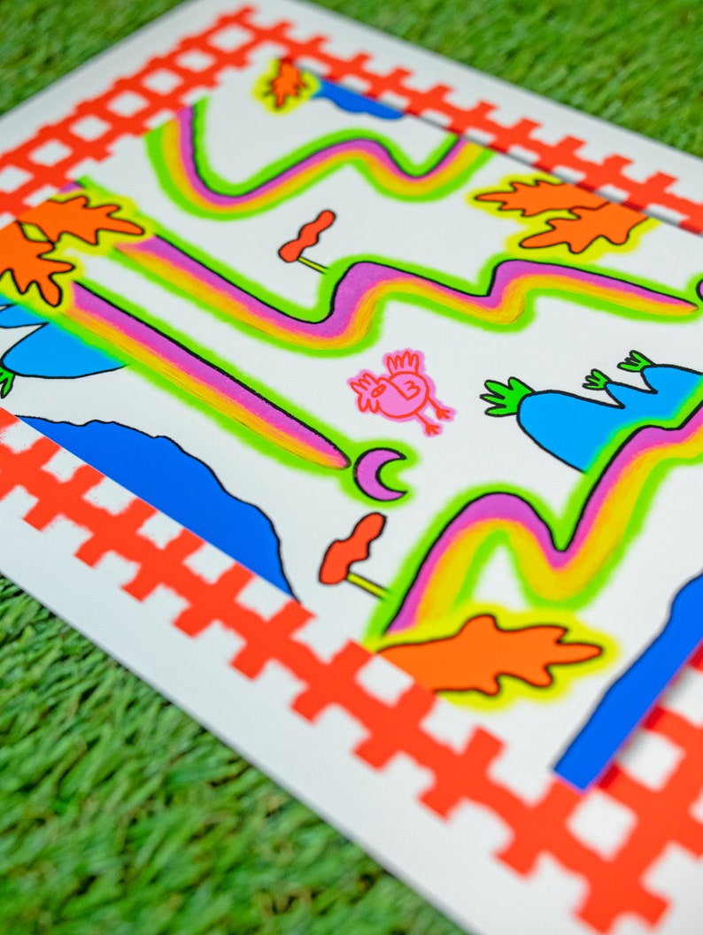 Arctic Chicken Illustration Art Print Giclée Print A4 Original ...