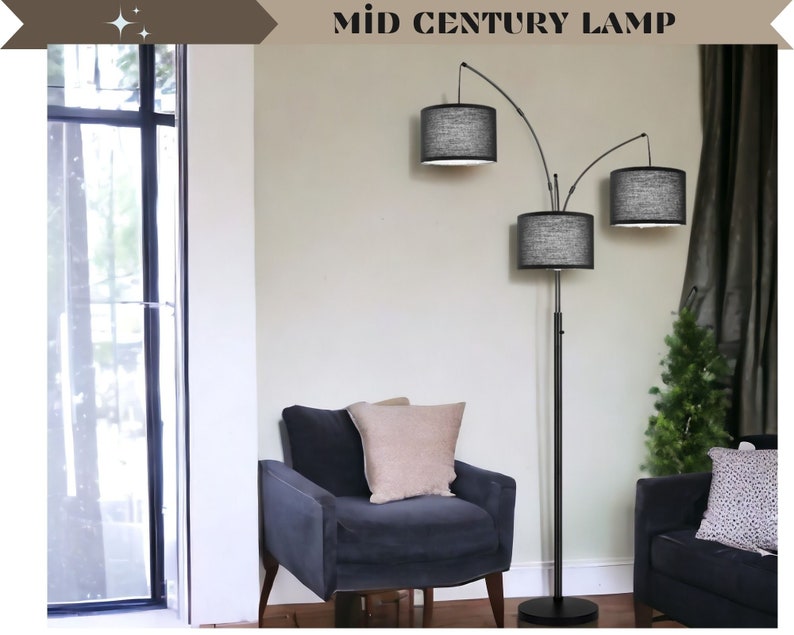 Modern Tall Floor Lamp With Shelf, Standing Lamp for Living Room ...