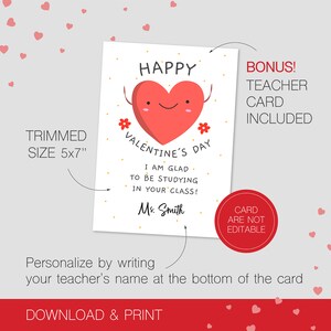 Printable Cute Valentine's Day Cards Classroom Valentine's Day Cards ...