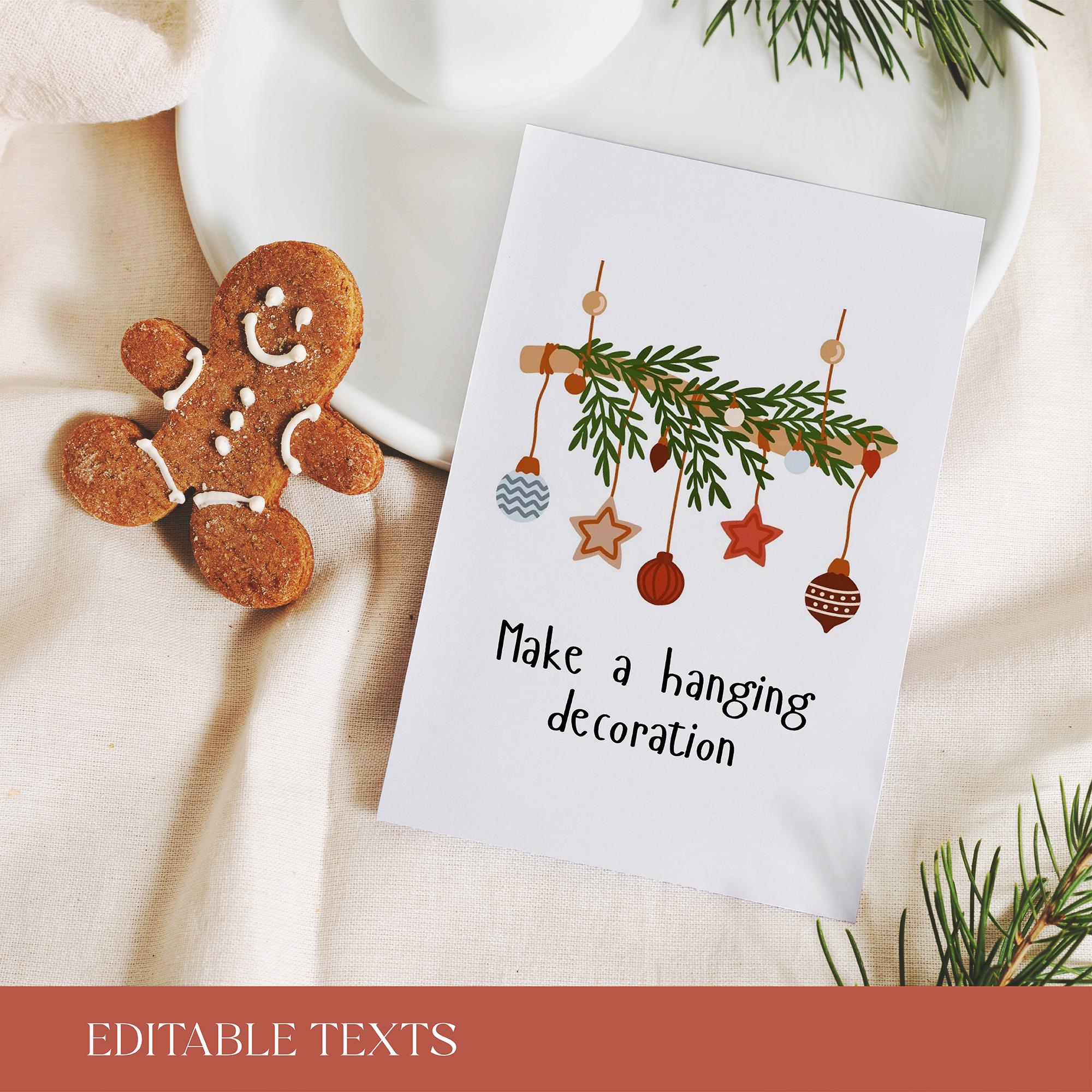 35 Editable Christmas Advent Activity Cards, DIY Advent Calendar ...