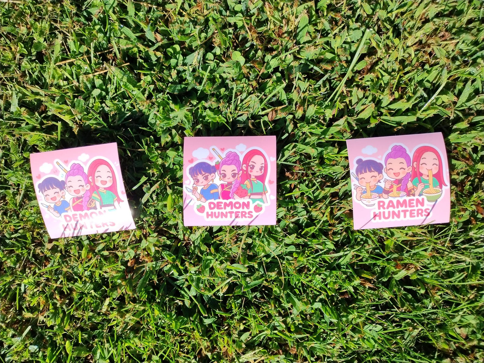 K-pop Demon Hunter Stickers, Huntrix Fan Art, Waterproof Glossy (3-pack ...