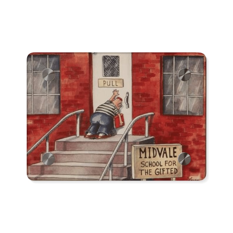 The Far Side Gary Larson Midvale School for the Gifted Acrylic Wall Art ...