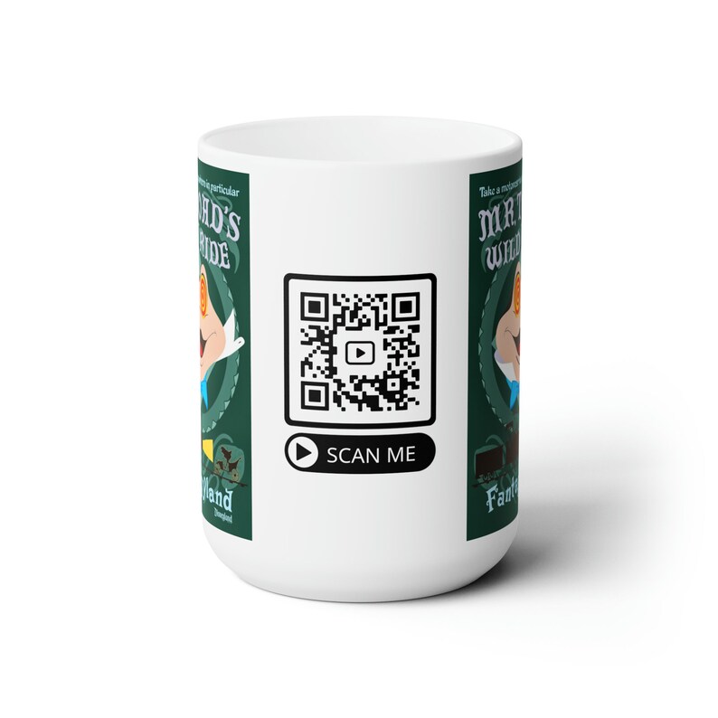 Mr. Toad's Wild Ride QR Code Vintage Disneyland Attraction Poster Mug ...