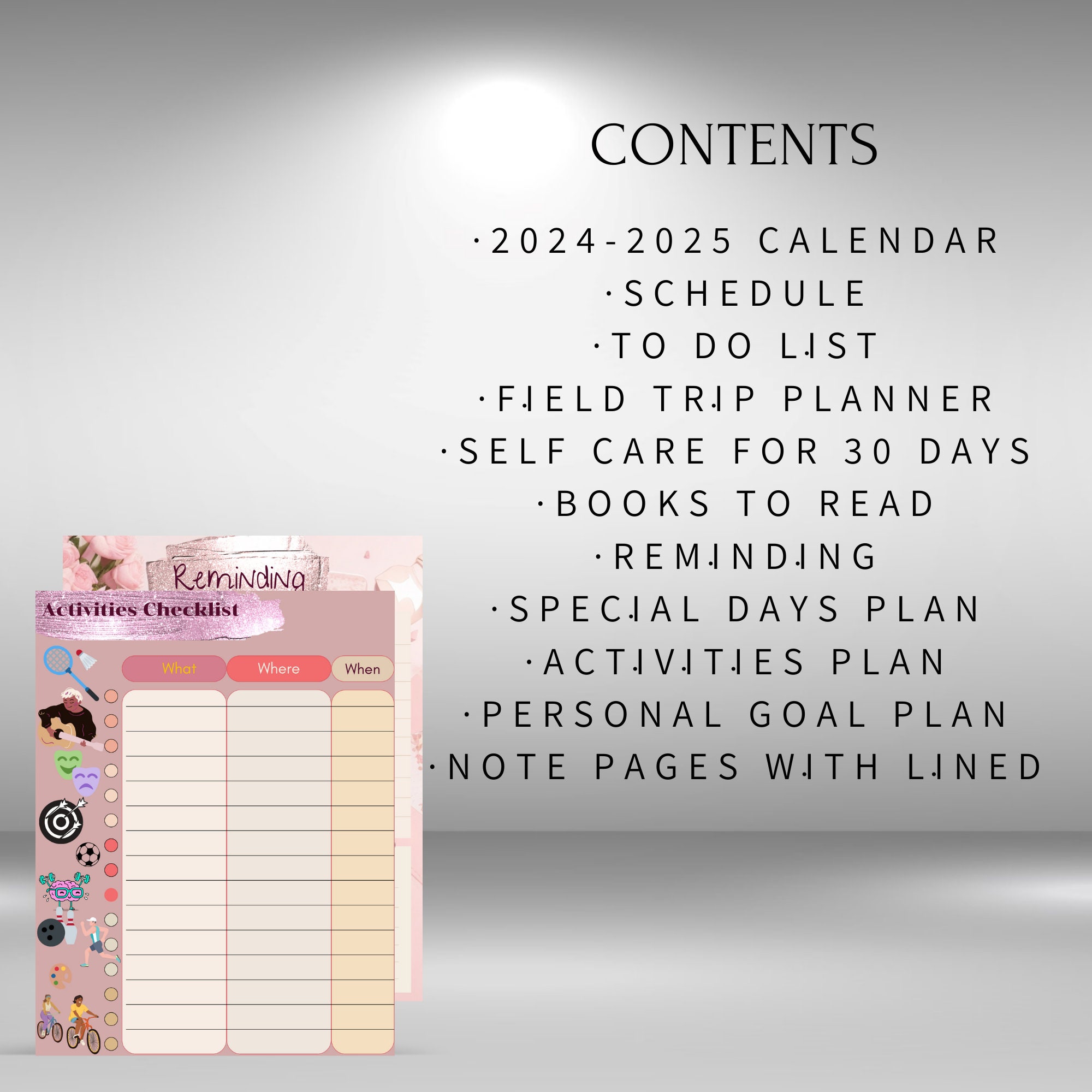 Anime Homeschool Printable Planner Package, Pink Anime Downloadable ...