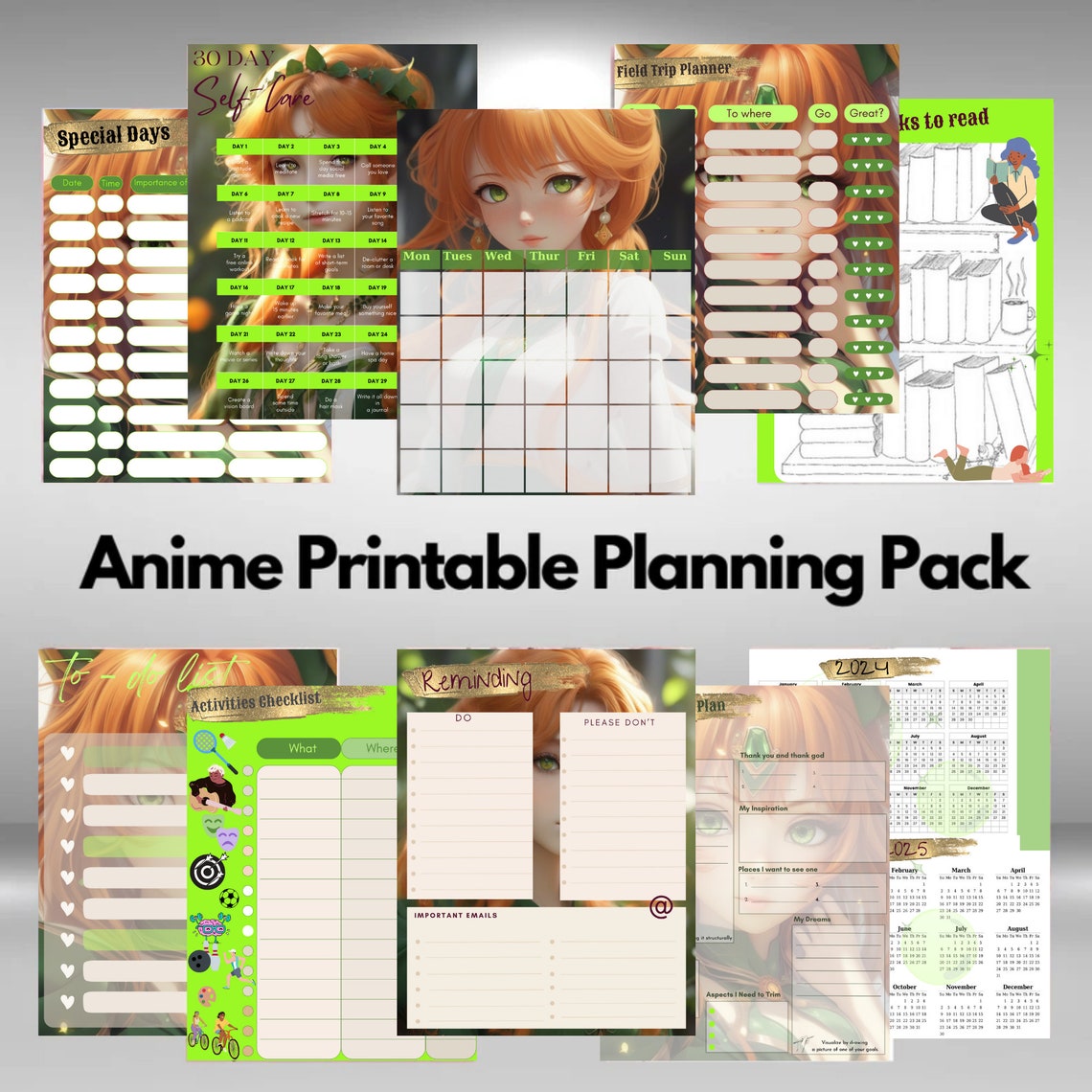 Elf / Anime Homeschool Pack, Printable Planner Pack for All Your Home ...