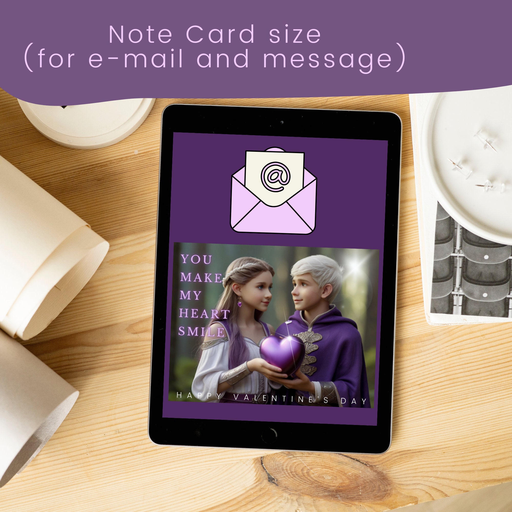 Anime Printable Valentine's Day Greeting Card, Downloadable Card ...