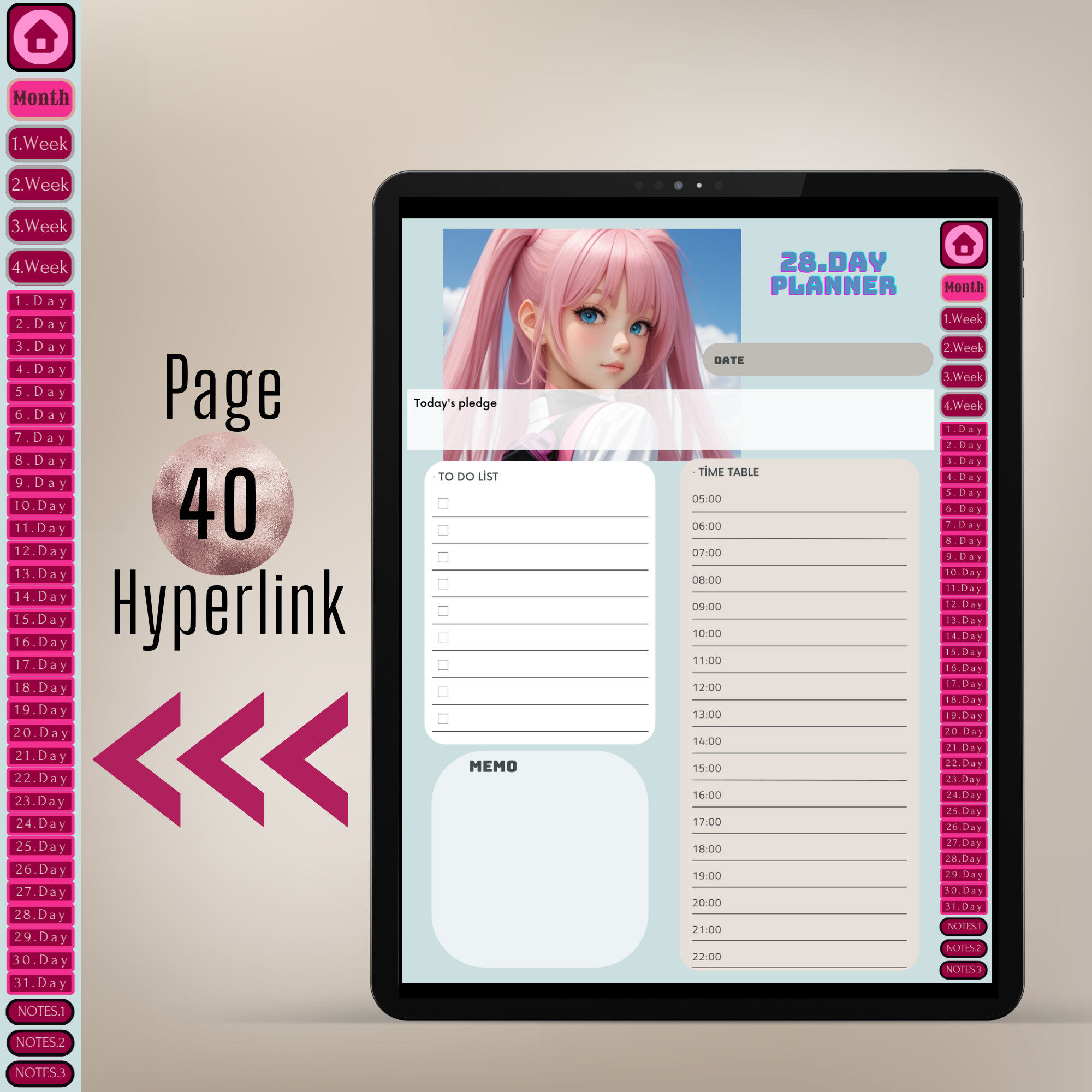 KPOP Digital Planner, Groovy Anime Homeschool Digital Planner, Undated ...