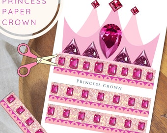 Princess Paper Crown Printable - Etsy