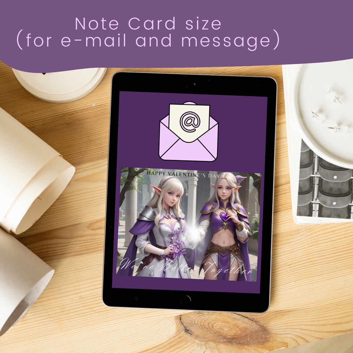 LGBTQ Pride ELF Anime Printable Valentine's Day Greeting Card ...