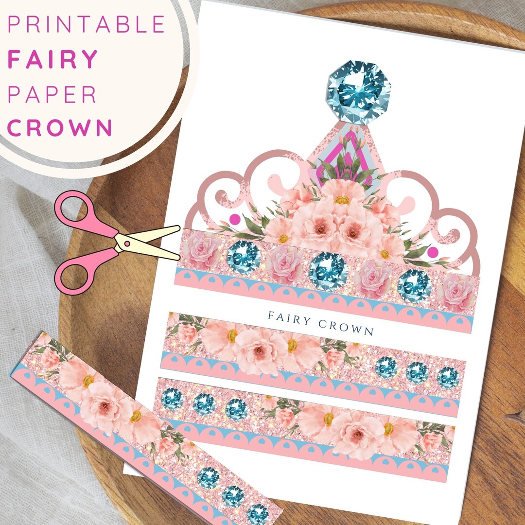 Fairy Paper Crown for Little Girls, Printable Fairy Crown for Kid ...